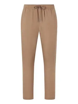 Onia Straight-leg Linen And Lyocell-blend Trousers - Brown