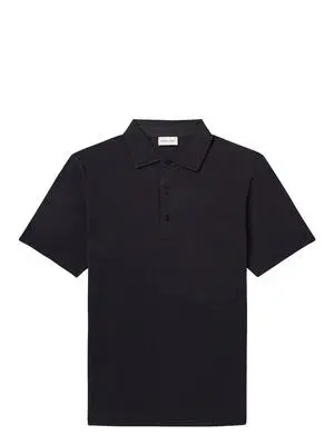 Frescobol Carioca Luca Cotton-piqué Polo Shirt - Black