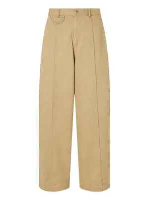 Kapital Boogie Day Straight-leg Panelled Cotton-twill Trousers - Neutrals