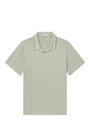 Onia Onia - Shaun Linen-Blend Polo Shirt - Men - Green - S Green