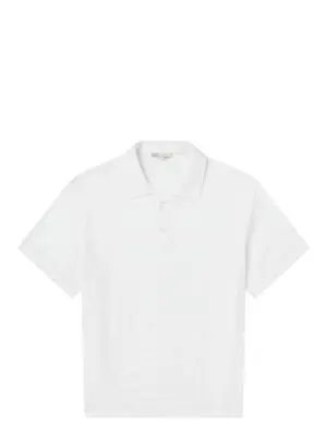 Onia Cotton And Linen-blend Polo Shirt - White