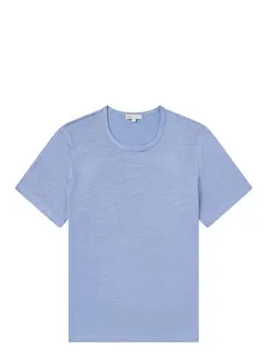 Onia Onia - Linen-Blend Jersey T-Shirt - Men - Blue - XL Blue