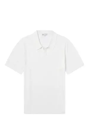 Onia Cotton-blend Terry Polo Shirt - Neutrals
