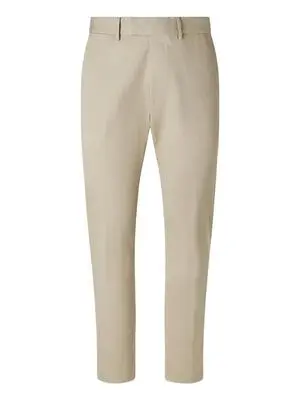 TOM FORD Tapered Cotton-blend Twill Trousers - Neutrals