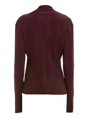 Victoria Beckham Ribbed Knit Cut-out Sweater - Red