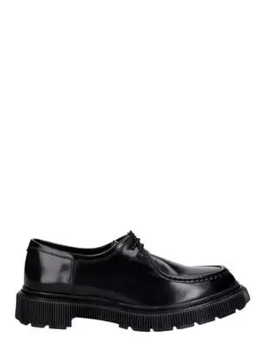 ADIEU PARIS Ridged-sole Lace-up Derby Shoes - Black