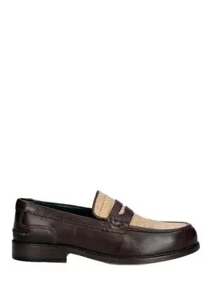 Clarks Woven Panel Penny Loafers - Brown