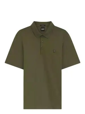 BOSS Mercerized-cotton Polo Shirt With Double B Monogram