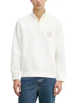 Armani Exchange Quarter-zip Sweater - White