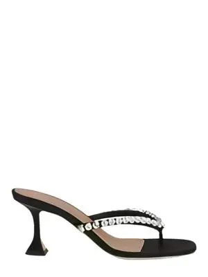 Amina Muaddi Gigi Crystal-embellished Sandals - Black