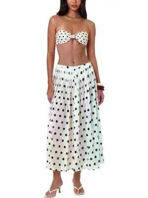 NICHOLAS Marit Midi Skirt - White