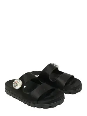 Miu Miu Embellished Sandals - Black