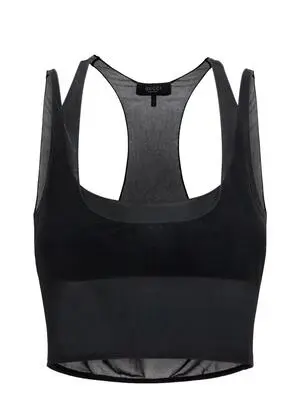 Gucci Crepe Jersey Bralette - Black