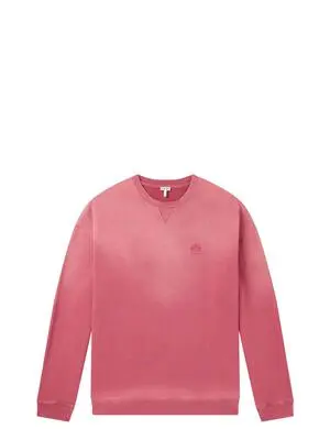 Loewe Anagram Embroidered Cotton Sweatshirt - Red
