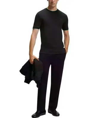 BOSS Logo-plaque Tipped T-shirt - Black