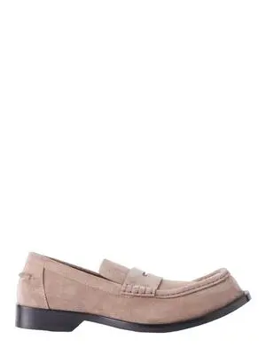Loewe Bobine Logo-debossed Suede Loafers - Brown