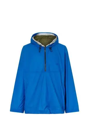 Loewe Logo Embroidered Shell Anorak Jacket - Blue