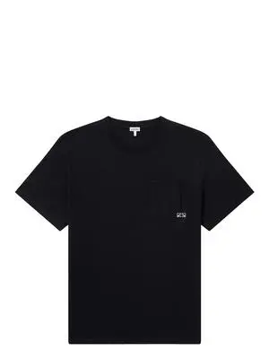 Loewe Anagram-embroidered Cotton-jersey T-shirt - Black