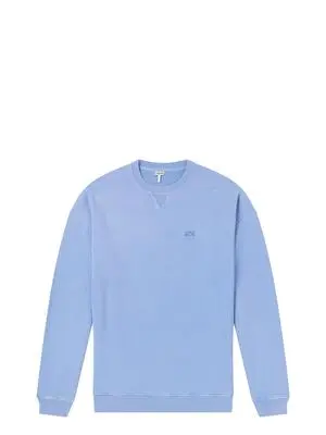 Loewe Embroidered Cotton Sweatshirt - Blue