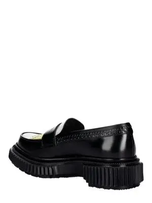 ADIEU PARIS Platform Loafers With Brogue Detailing - Black