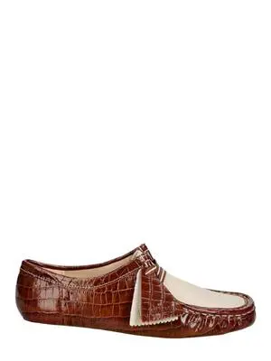 Clarks Croc-effect Wallabee Loafers - Brown