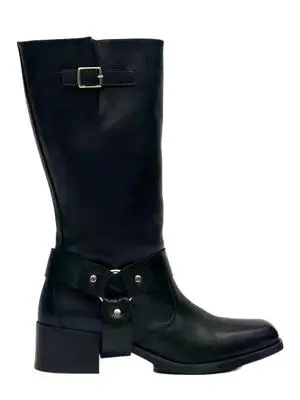 ALOHAS Harness Detail Boots - Black