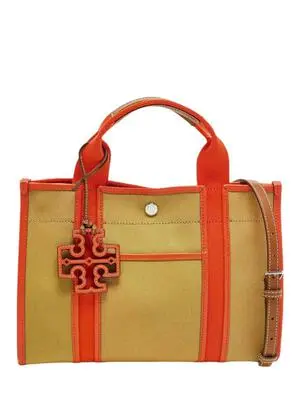 Tory Burch Twill Tory Tote Bag - Neutrals