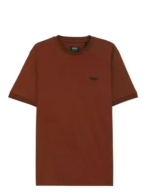 BOSS Aston Martin T-shirt In Mercerized Cotton - Brown