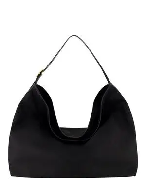 Vince Vivian Large Nylon Hobo Bag - Black