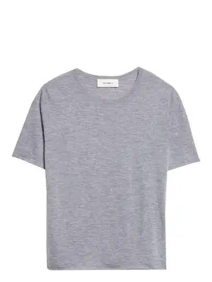 LISA YANG Ari Short Sleeve Cashmere Sweater - Dark Mist