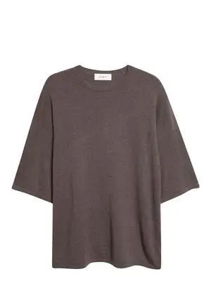 LISA YANG Agnette Oversize Cotton & Cashmere Sweater - Deep Walnut