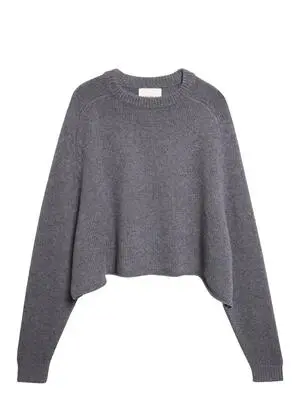 LISA YANG Lisa Yang Oversize Raglan Sleeve Cashmere Sweater Graphite