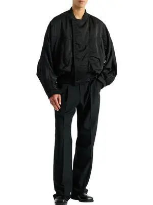Balmain Textured Nylon Bomber Jacket - Black