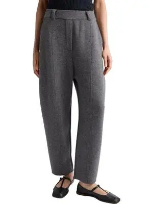 LISA YANG Cashmere Barrel Leg Sweater Pants - Graphite