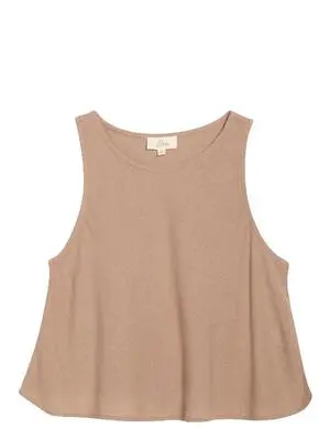 Elan Semisheer Cover-up Tank Brown