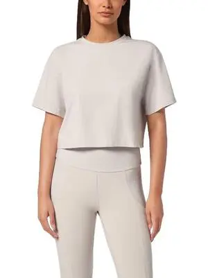 PLEIN SPORT Plein Sport Cropped T-Shirt With Round Neck Grey