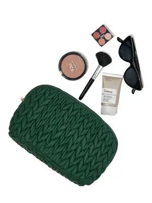 URBAN EXPRESSIONS Celisse Cosmetic & Travel Organizer Dome Pouch - Emerald