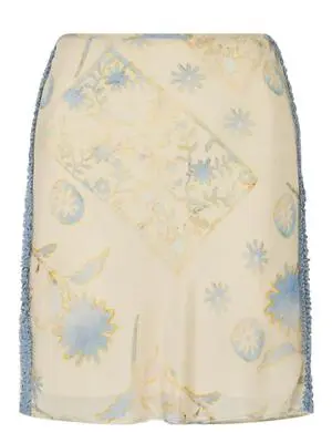 SIR. SIR Cecile Ruffled Floral Print Chiffon Midi Skirt