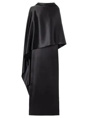 Bottega Veneta Silk Satin Maxi Dress - Black