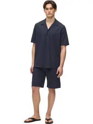 Karl Lagerfeld Monogram Textured Shorts - Navy