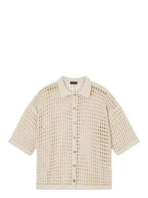 HAIGHT. Haight Sheila Open-Knit Cotton-Blend Shirt