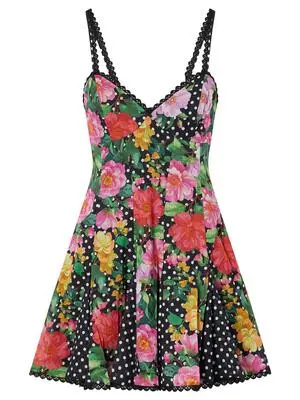 Charo Ruiz Ibiza Rosela Floral And Polka Dot Mini Dress - Pink