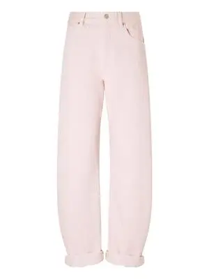 FRAME The Bubble High-rise Wide-leg Jeans - Pink