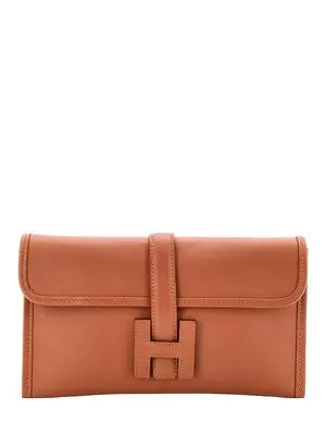 Hermès Jige Duo Clutch Swift - Brown