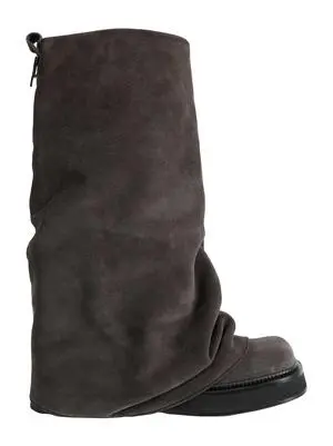 Attico Robin Suede Combat Boots - Grey