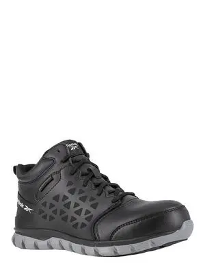 REEBOK Sublite Cushion Athletic Composite Toe Work Boots - Black