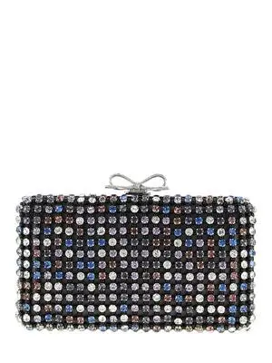 SELF-PORTRAIT Multi Crystal Chainmail Clutch - Multicolor