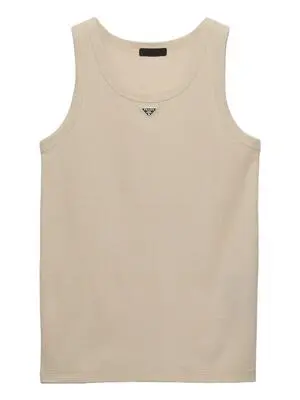 Prada Cotton Tank Top - Limestone