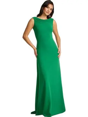 TADASHI SHOJI Tadashi Shoji Plaza Drape Back Gown