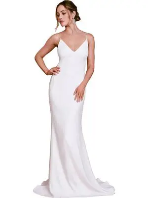 Tadashi Shoji Snow Slip Gown - Ivory